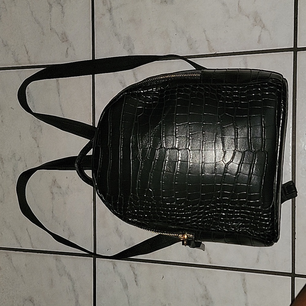 Crocodile Embossed Backpack - Gem